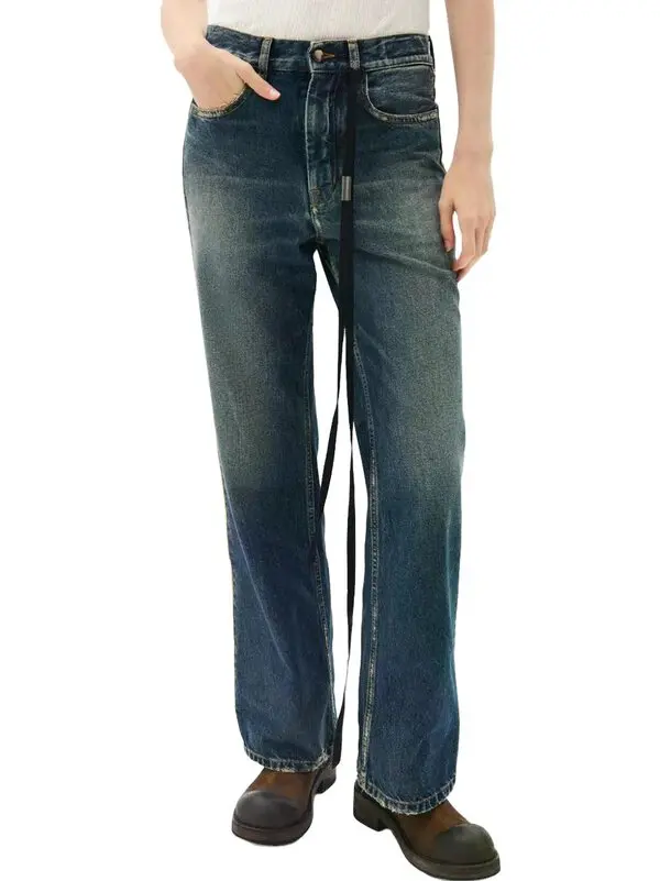 ANN DEMEULEMEESTER Zana Stripe-detail Jeans - Blue