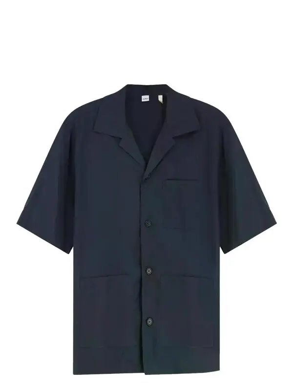 Aspesi Buttoned Short-sleeve Shirt - Blue