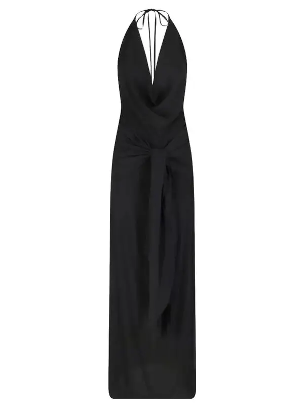 Federica Tosi Tie-waist Maxi Dress - Black