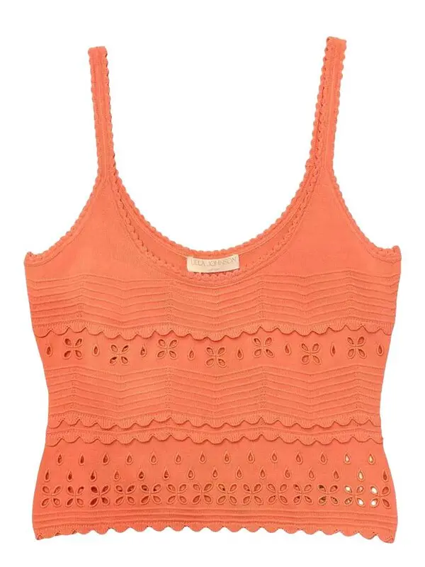 Ulla Johnson Esme Eyelet Knit Camisole - Orange