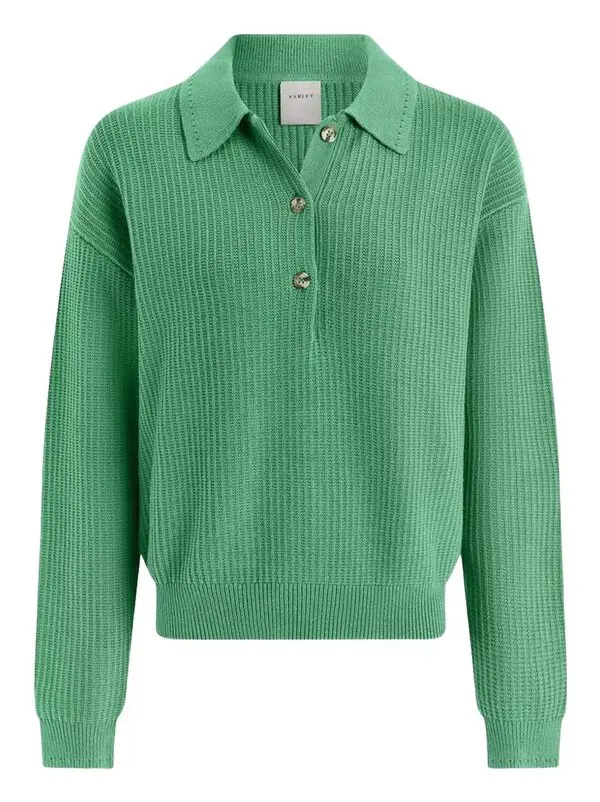Varley Marlie Polo Knit Sweater - Green