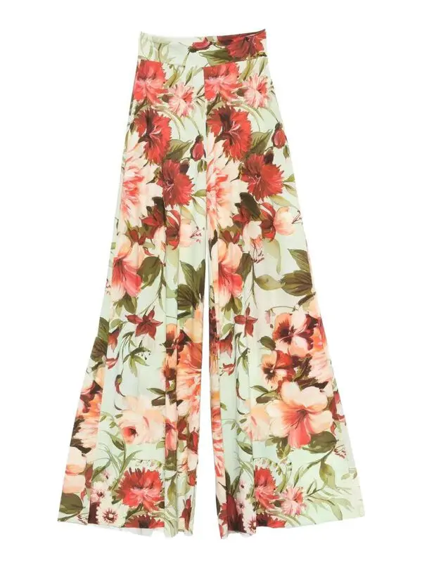 Chiara Boni La Petite Robe Floral Print Trousers - Green