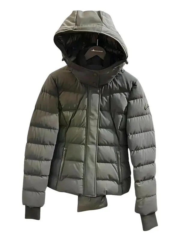 Moose Knuckles Hooded Down Jacket - Grey