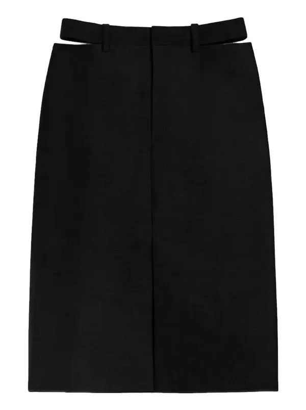 JIL SANDER Cut-out Midi Skirt - Black