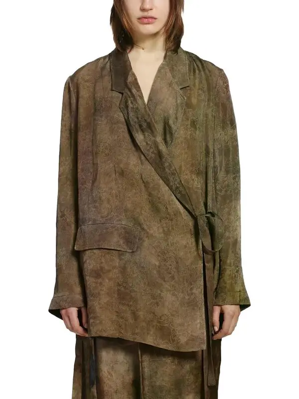 UMA WANG Khloe Wrap Jacket - Brown