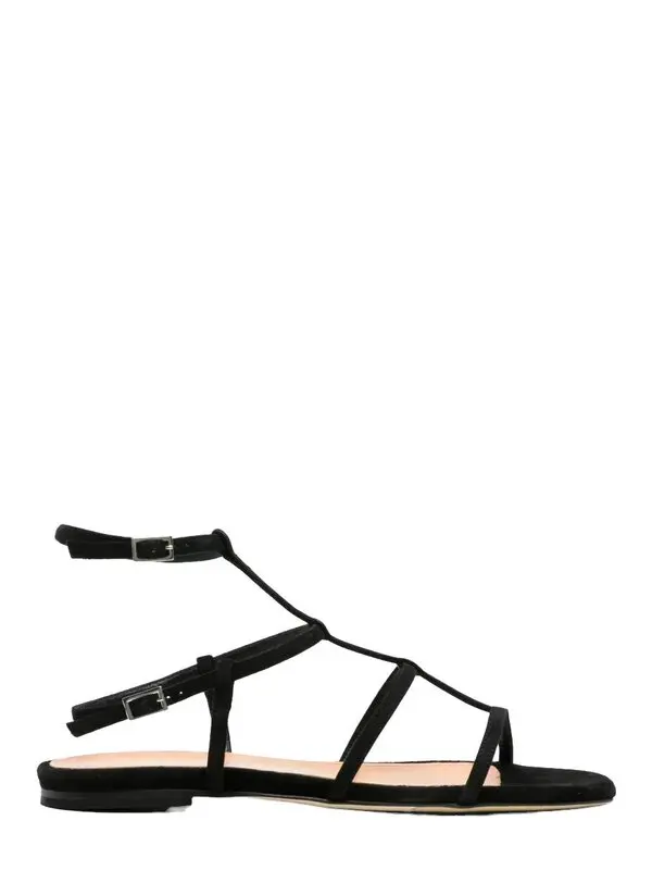 THE SELLER Suede Strappy Sandals - Black