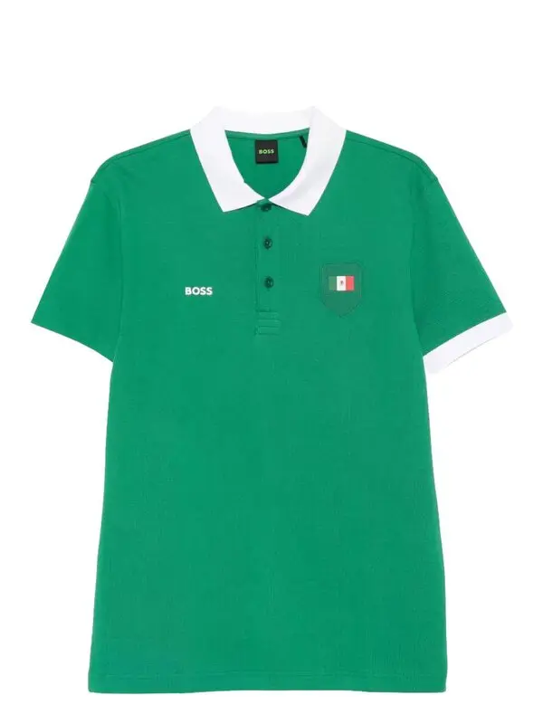 BOSS Logo-detail Polo Shirt - Green