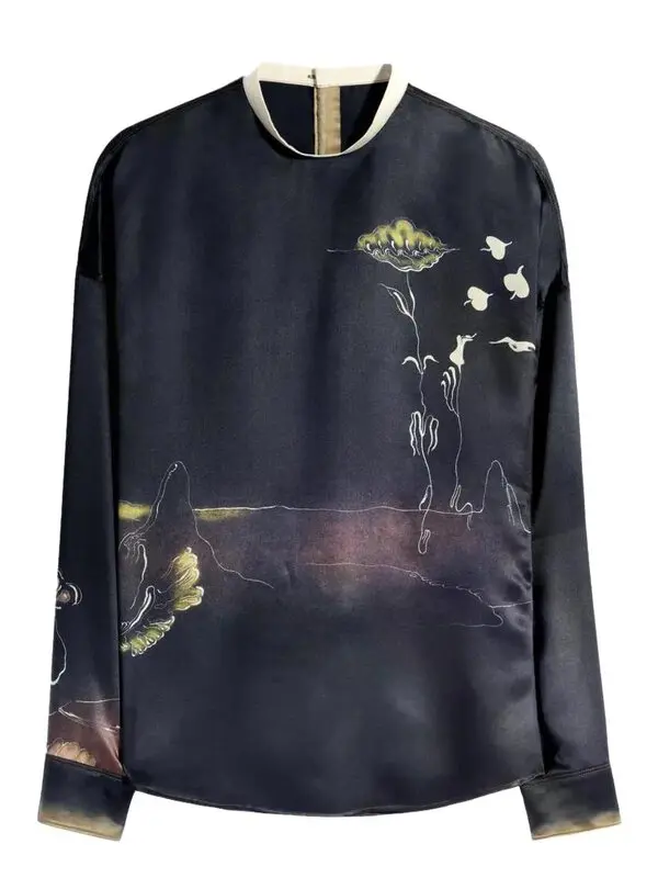 LEMAIRE Printed Blouse - Black