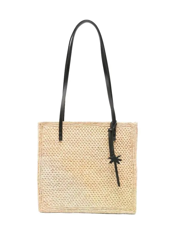 Manebí Inez Raffia Charm Shoulder Bag - Neutrals