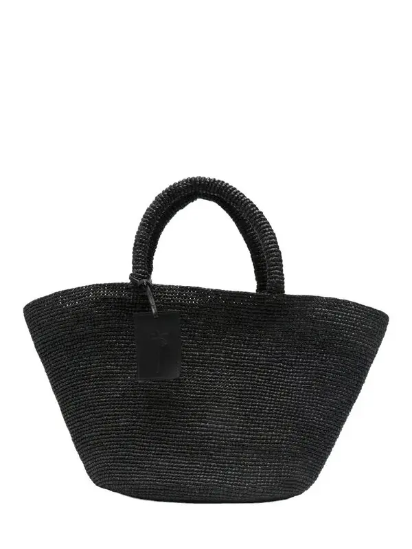 Manebí Panier Raffia Tote - Black