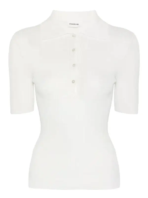 P.a.r.o.s.h Buttoned Polo Shirt - White