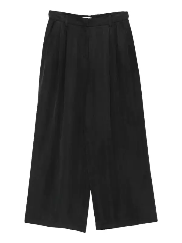 AMOMENTO Pleated Trousers - Black