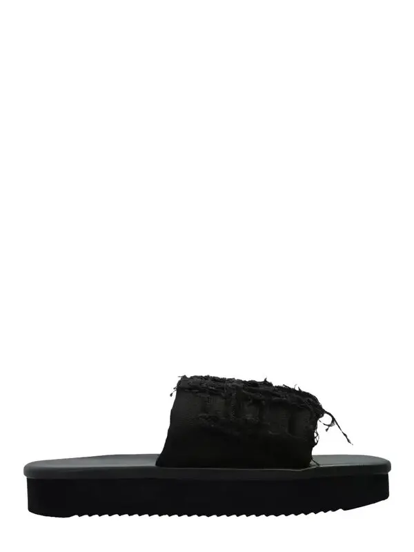 Rick Owens Twisted Platform Slides - Black