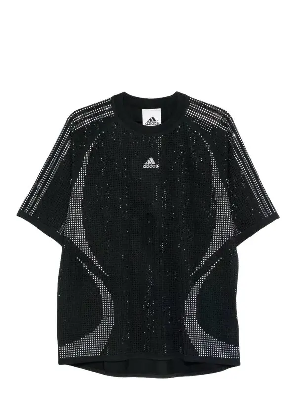 Adidas Rhinestone Embellished T-shirt - Black