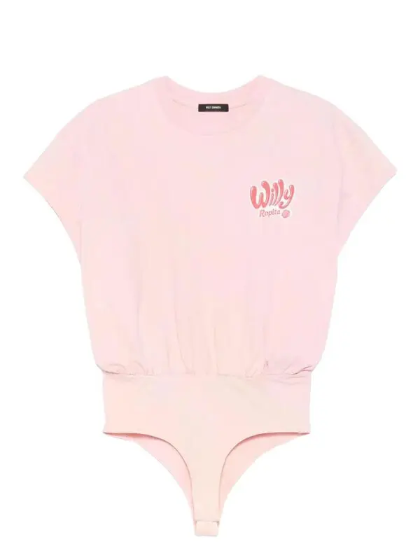 WILLY CHAVARRIA Logo-print Bodysuit - Pink