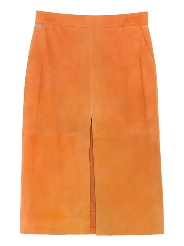 Iceberg Slit Panelled Skirt - Orange