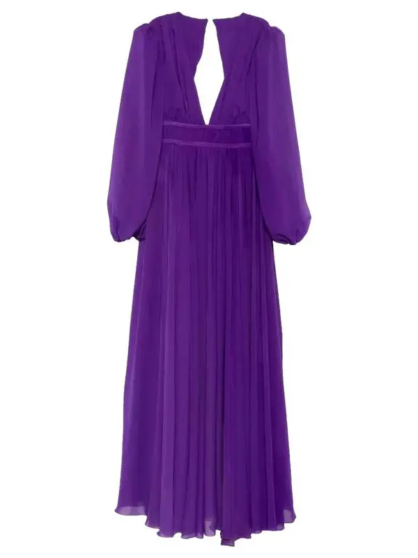 Pinko Pelagos V-neck Maxi Dress - Purple