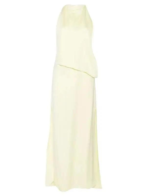 Sportmax Dolmen Asymmetric Midi Dress - Yellow