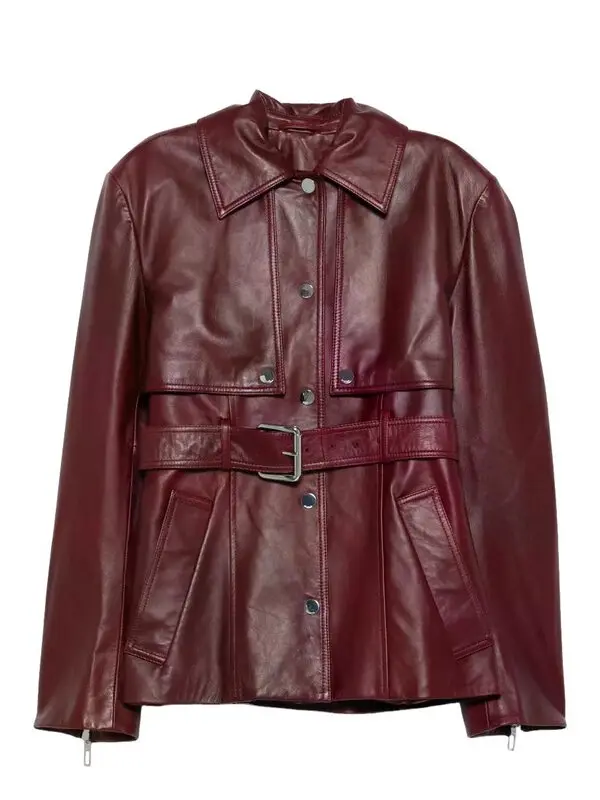 Sportmax Leather Jacket - Red