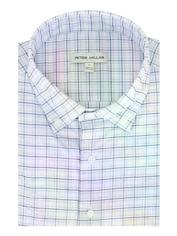 Peter Millar Casey Plaid-pattern Shirt - White