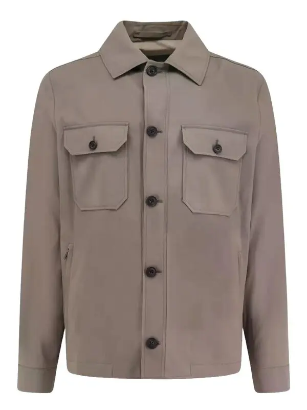 Corneliani Buttoned Patch-pocket Jacket - Neutrals