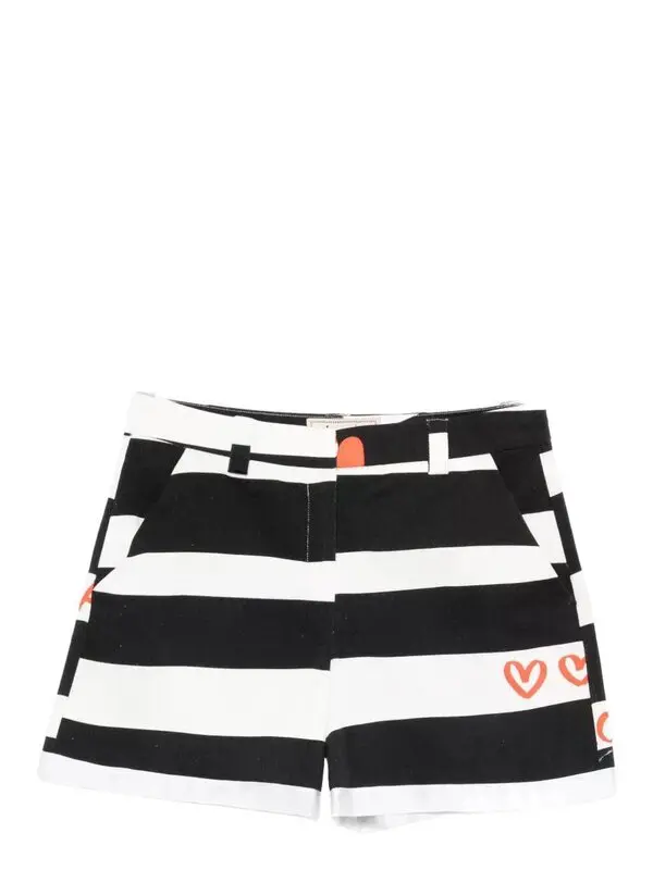 ALESSANDRO ENRIQUEZ Striped Shorts - Black