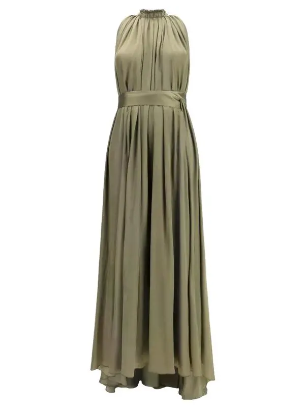 SA SU PHI Frida Pleated Maxi Dress - Green