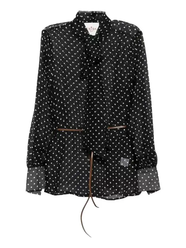 CRIDA MILANO Polka-dot Blouse - Black