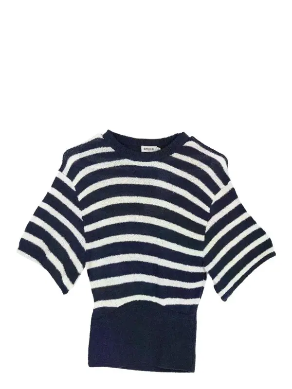 Simkhai Striped Knit Pullover - Blue