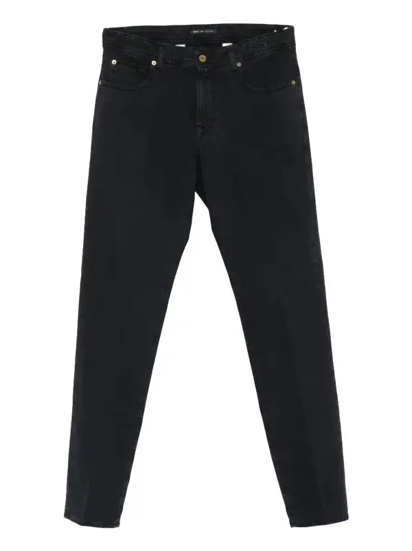 BRIGLIA 1949 Textured Trousers - Black