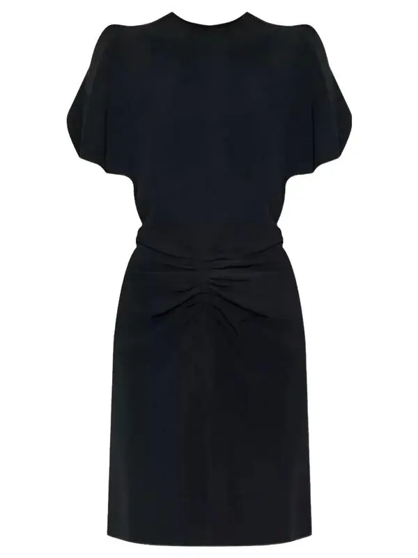 Victoria Beckham Bela Ruched Mini Dress - Black
