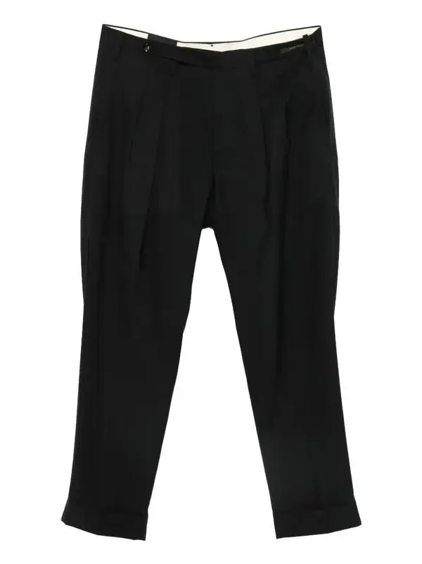 MICHAEL COAL Pleated Trousers - Black