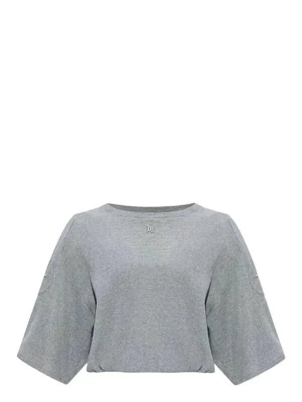 MISBHV Knitted Cropped T-shirt - Grey