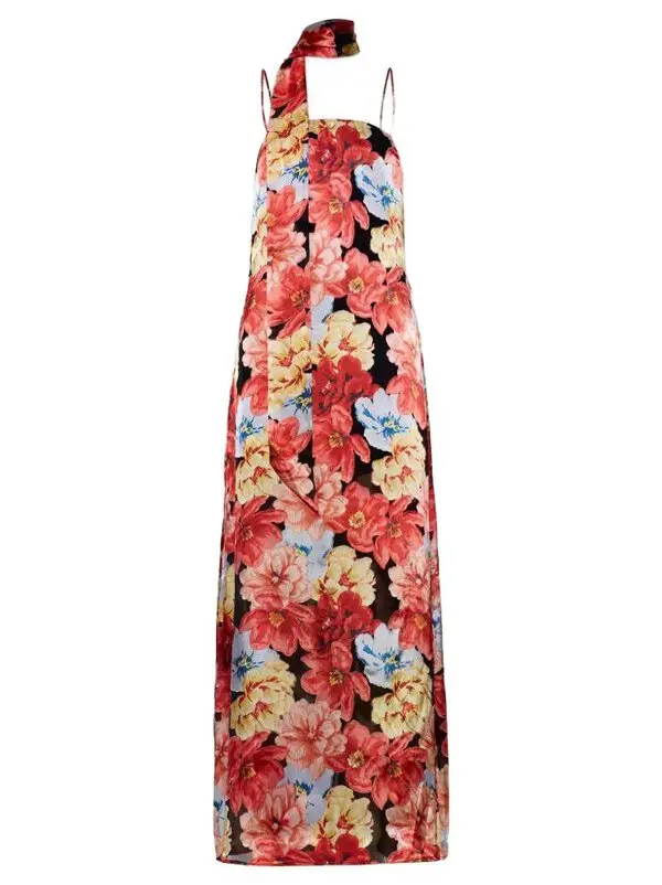 GESTUZ Floral-print Maxi Dress - Red