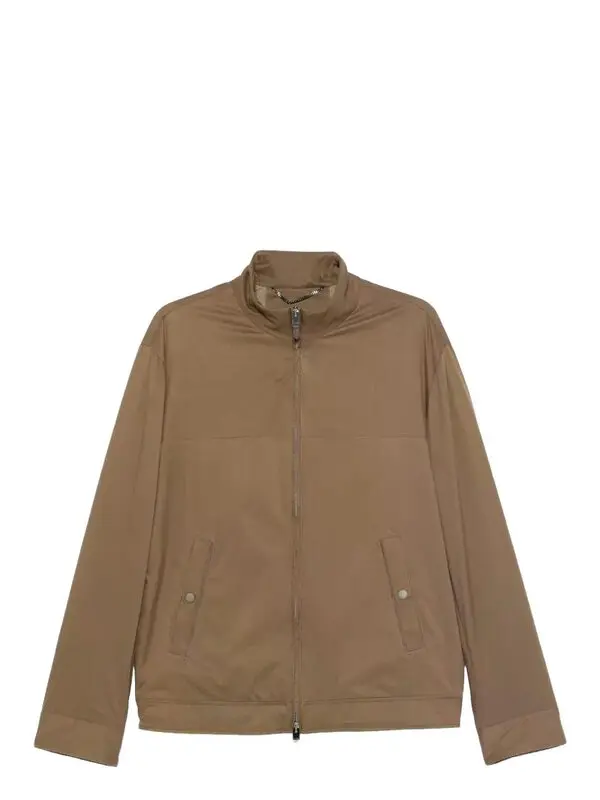 Canali Zip-fastening Jacket - Brown