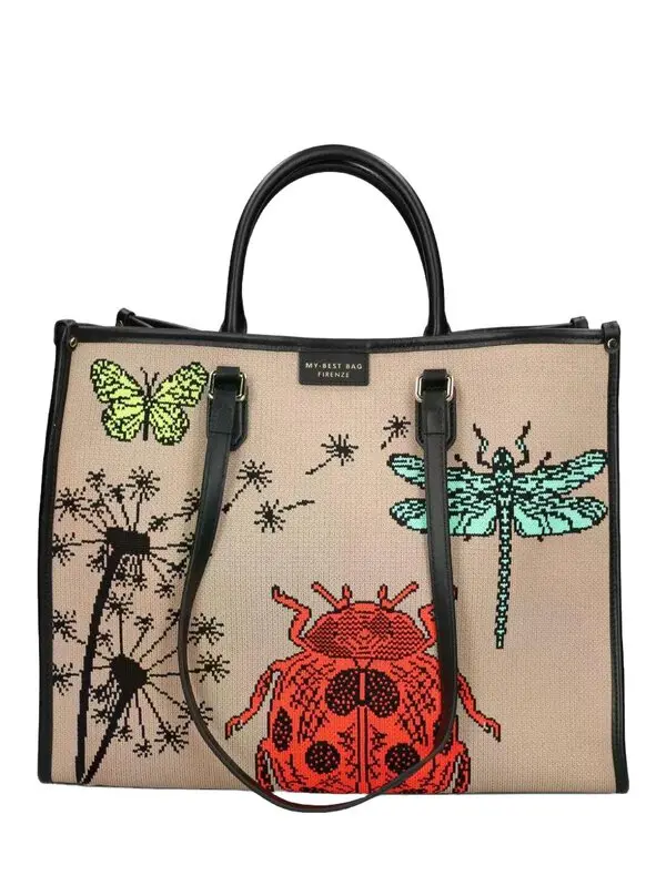MY BEST BAG FIRENZE Insect-print Tote Bag - Neutrals