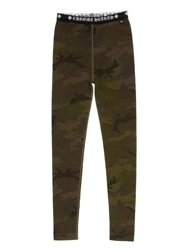 Chrome Hearts Logo-detail Leggings - Green