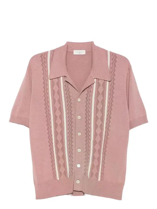 PIACENZA CASHMERE 1733 Geometric-detail Shirt - Pink