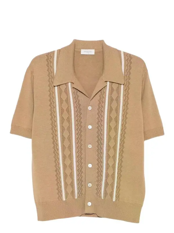 PIACENZA CASHMERE 1733 Geometric-detail Shirt - Neutrals