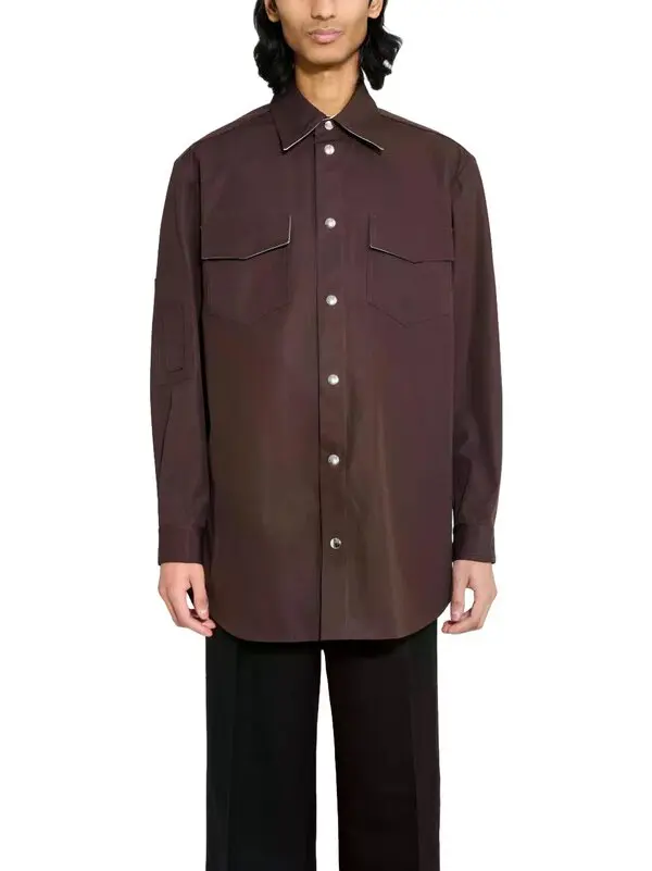 NAMACHEKO Ma-1 Flap-pocket Shirt - Brown