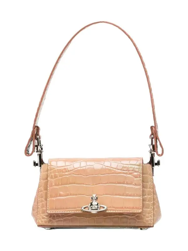 VIVIENNE WESTWOOD Small Croco-effect Tote Bag - Pink