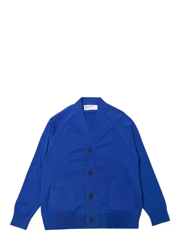 Universal Works Patch-pocket Cardigan - Blue