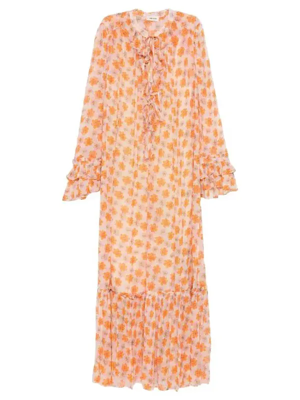 Zadig&Voltaire Floral-print Maxi Dress - Orange