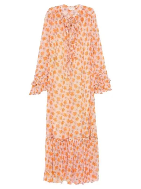 Zadig&Voltaire Floral-print Maxi Dress - Orange