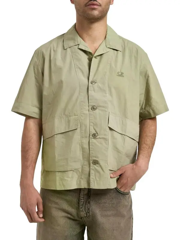 C.P. COMPANY Button Flap Pocket Shirt - Green