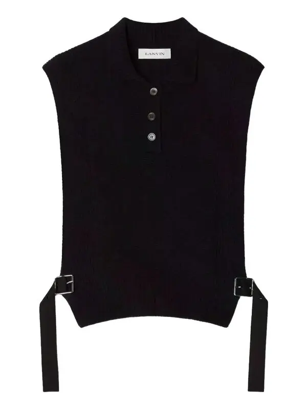 LANVIN Side-buckle Vest - Blue