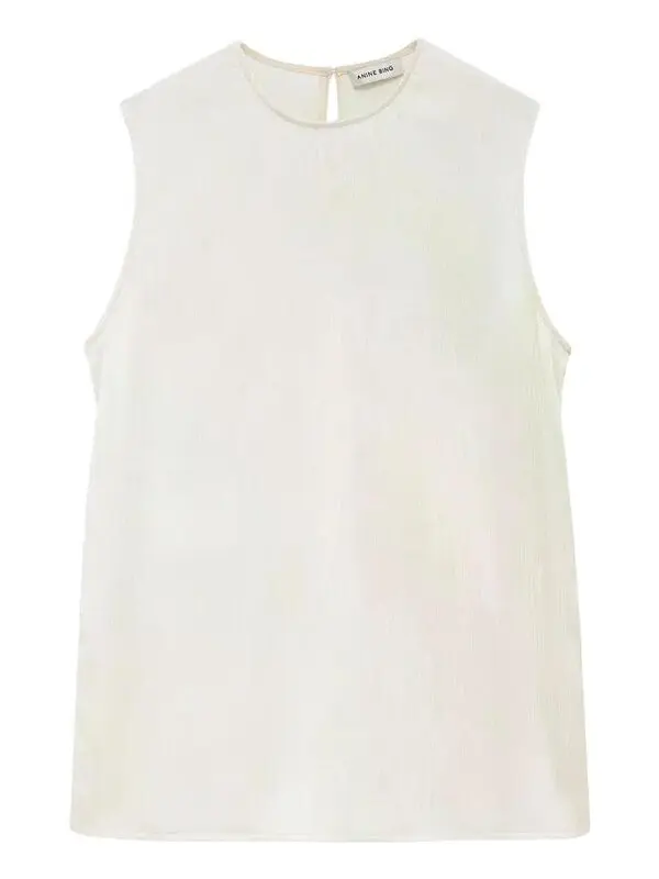 ANINE BING Malia Sleeveless Top - Neutrals