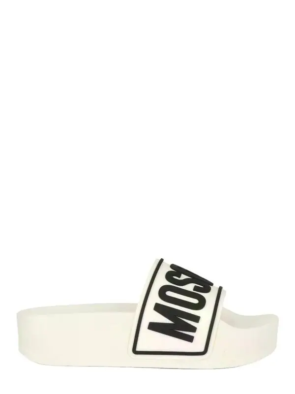 Moschino Logo Flip-flops - Neutrals