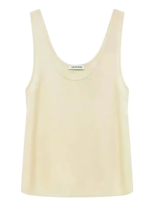 ANINE BING Lea Scoop-neck Top - Yellow