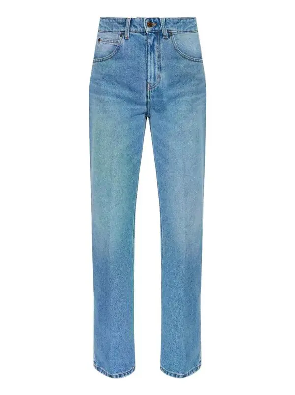 Victoria Beckham Patch-pocket Straight-leg Jeans - Blue